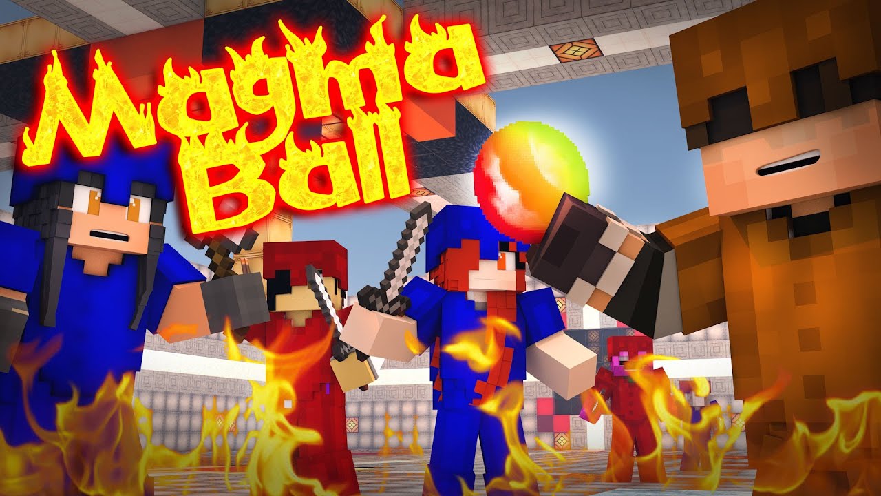 Minecraft Mini-Game : MAGMA BALL! BOYS VS GIRLS! w/ Facecam - YouTube