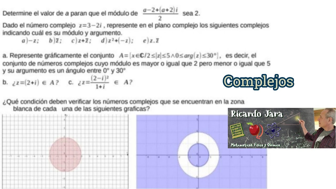 Complejos Módulo, Argumento, Conjunto de Complejos - YouTube
