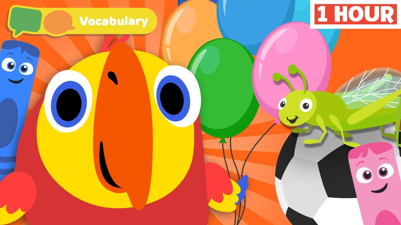 Toddler learning video | Larry Surprise Eggs & Color Crew | New words ...