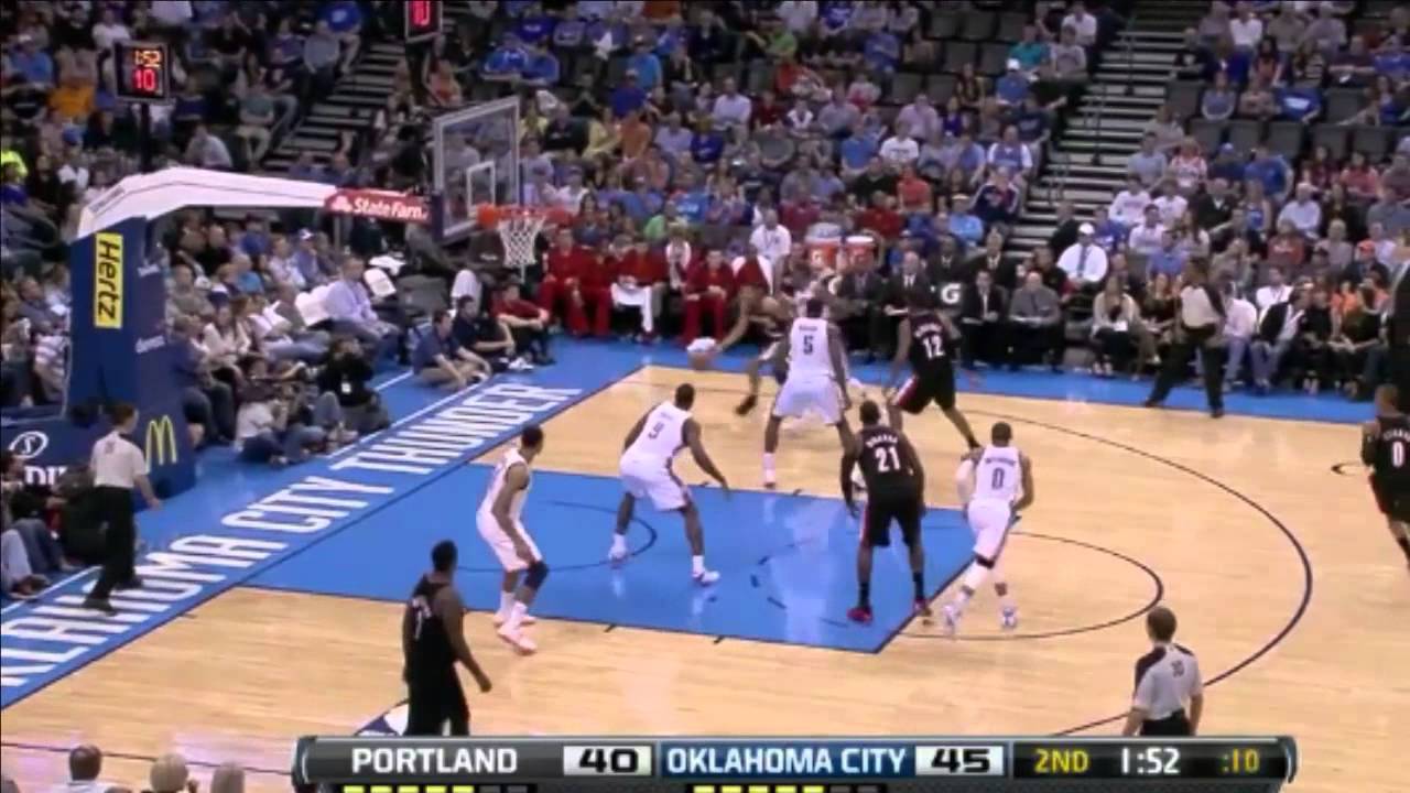 Serge Ibaka, Oklahoma City Thunder rotate, block defense - YouTube