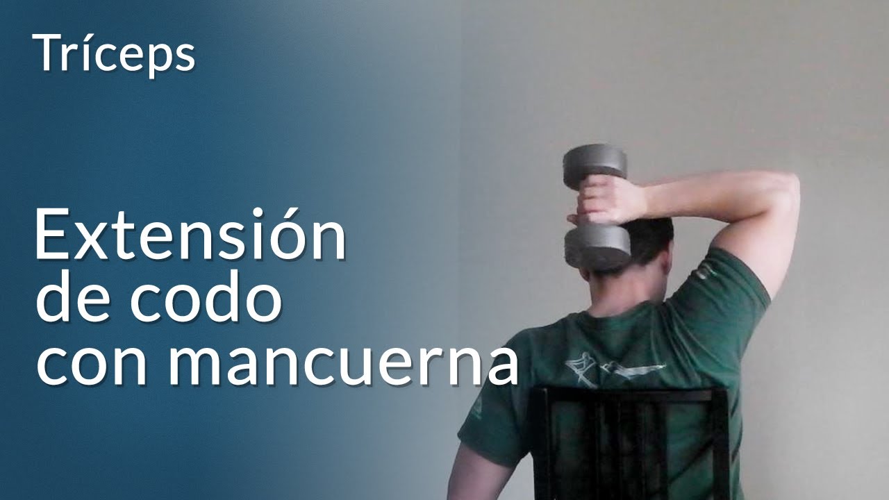 Extensión de codo con mancuerna para tríceps - YouTube