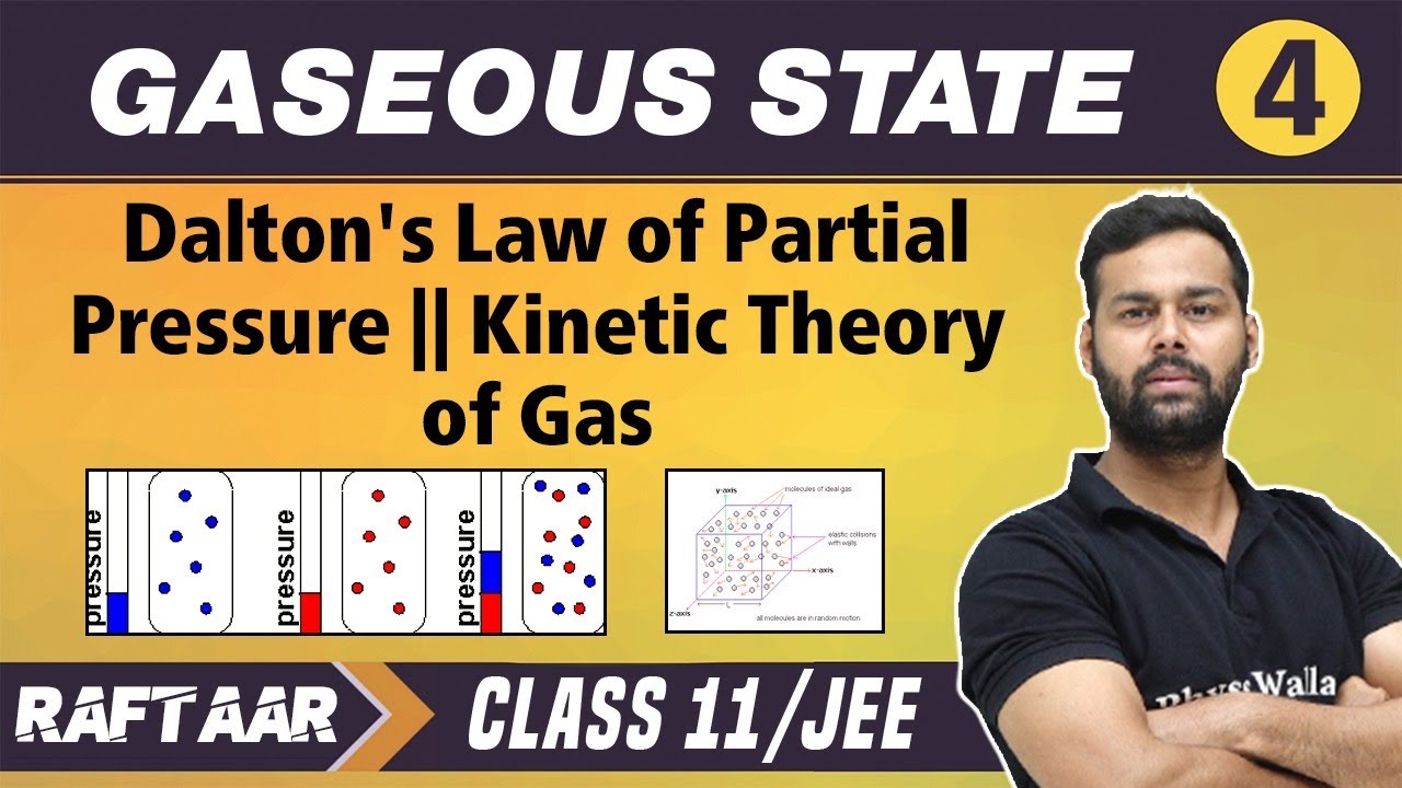 Gaseous State 04 | Dalton's Law of Partial Pressure | Kinetic Theory of ...