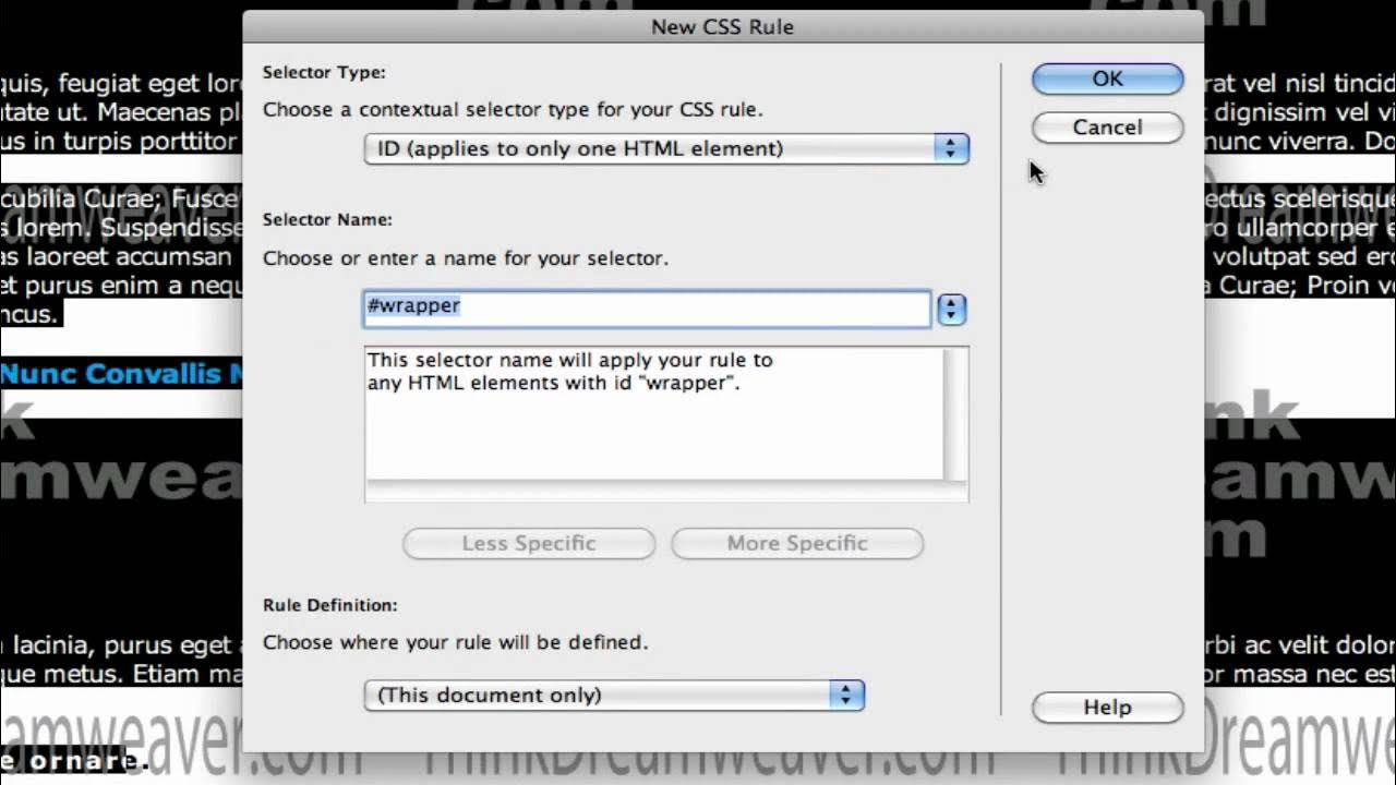 Learn how to build div tag html5 CSS webpage from scratch with Dreamweaver CS5 tutorials part 1 ...