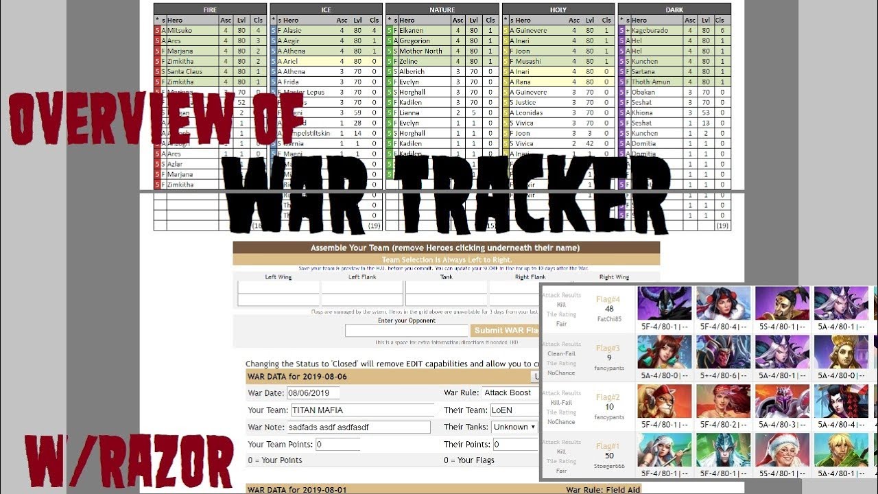 RaZoRs GuiLDWare: WAR TRACKER Overview - YouTube