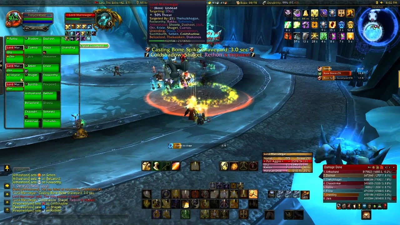 WoW ICC 25 Man Lord Marrowgar Encounter 5.4k Protection Paladin POV ...