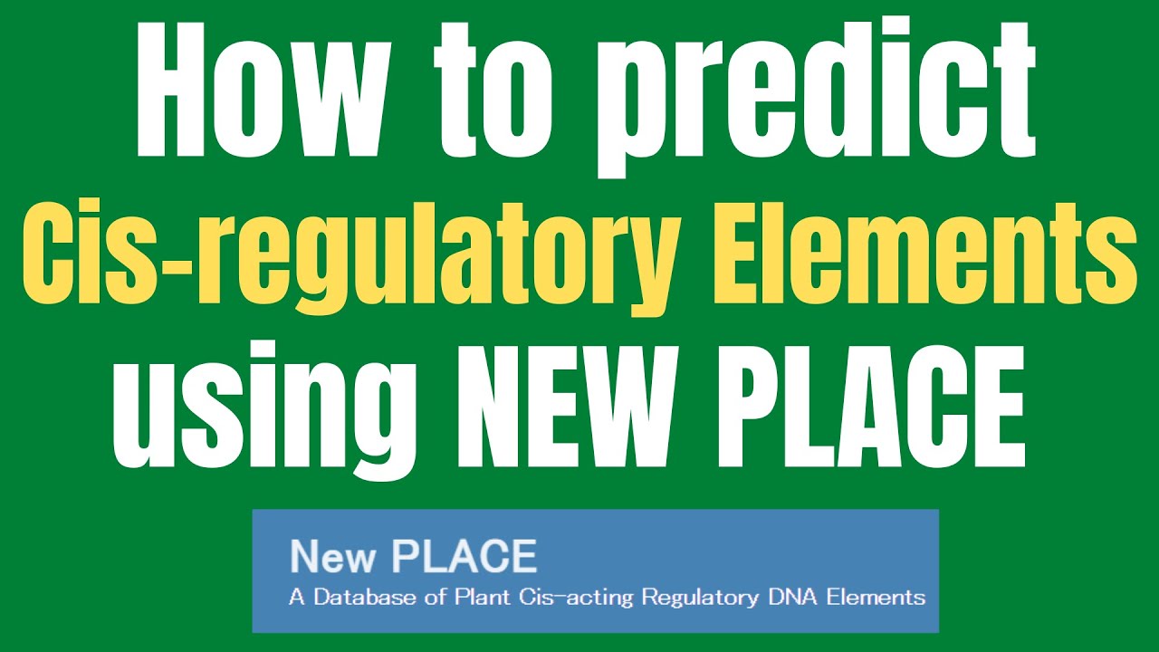 How to find Cis-regulatory elements (CREs) - YouTube