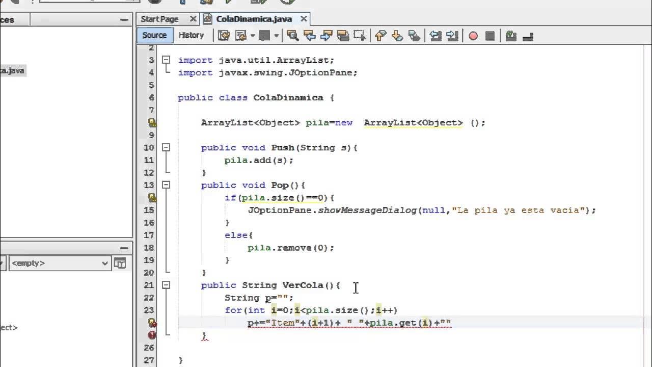 Cola Dinamica(NetBeans-Java) - YouTube