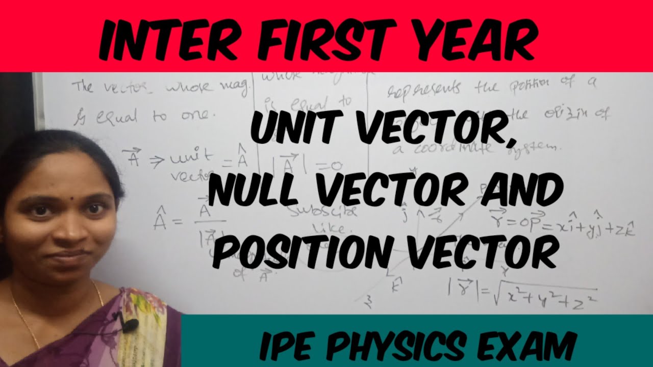 Inter physics || unit vector, null vector and position vector class-11 ...