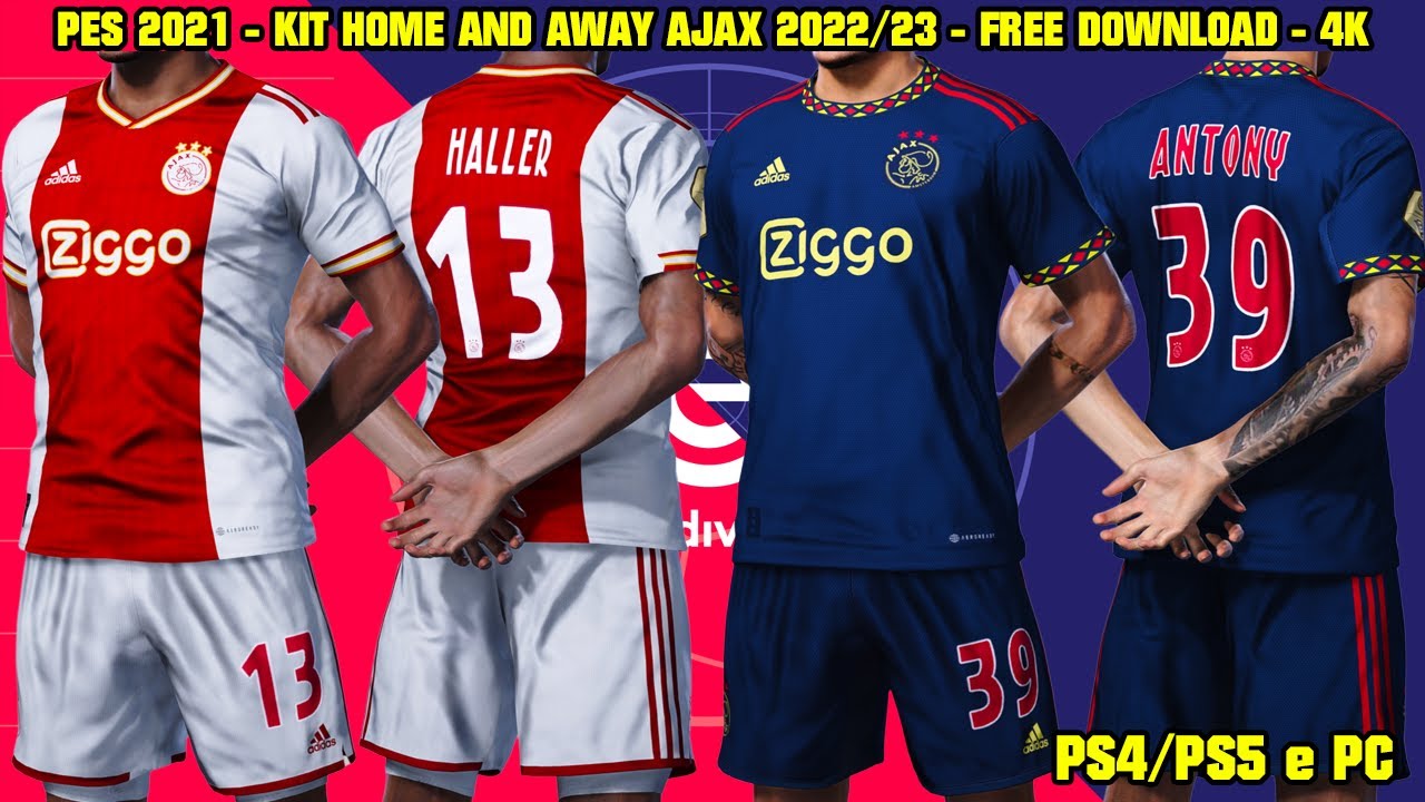 PES 2021 - NEW KIT HOME AND AWAY AJAX 2022/23 By @Marwal_Pes - PS4/PS5 ...
