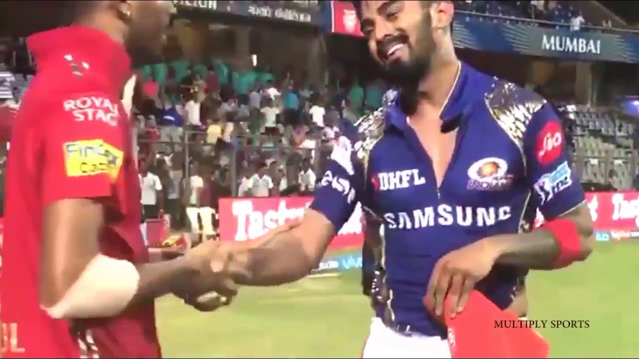 KL Rahul & Hardik Pandya jersey exchange | IPL 2018 | Spirit of Cricket ...