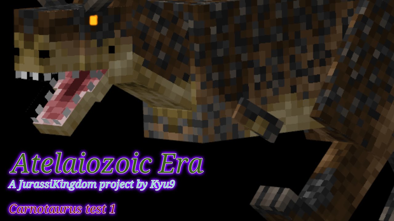 Minecraft Atelaiozoic Era - Carnotaurus test 1 - YouTube
