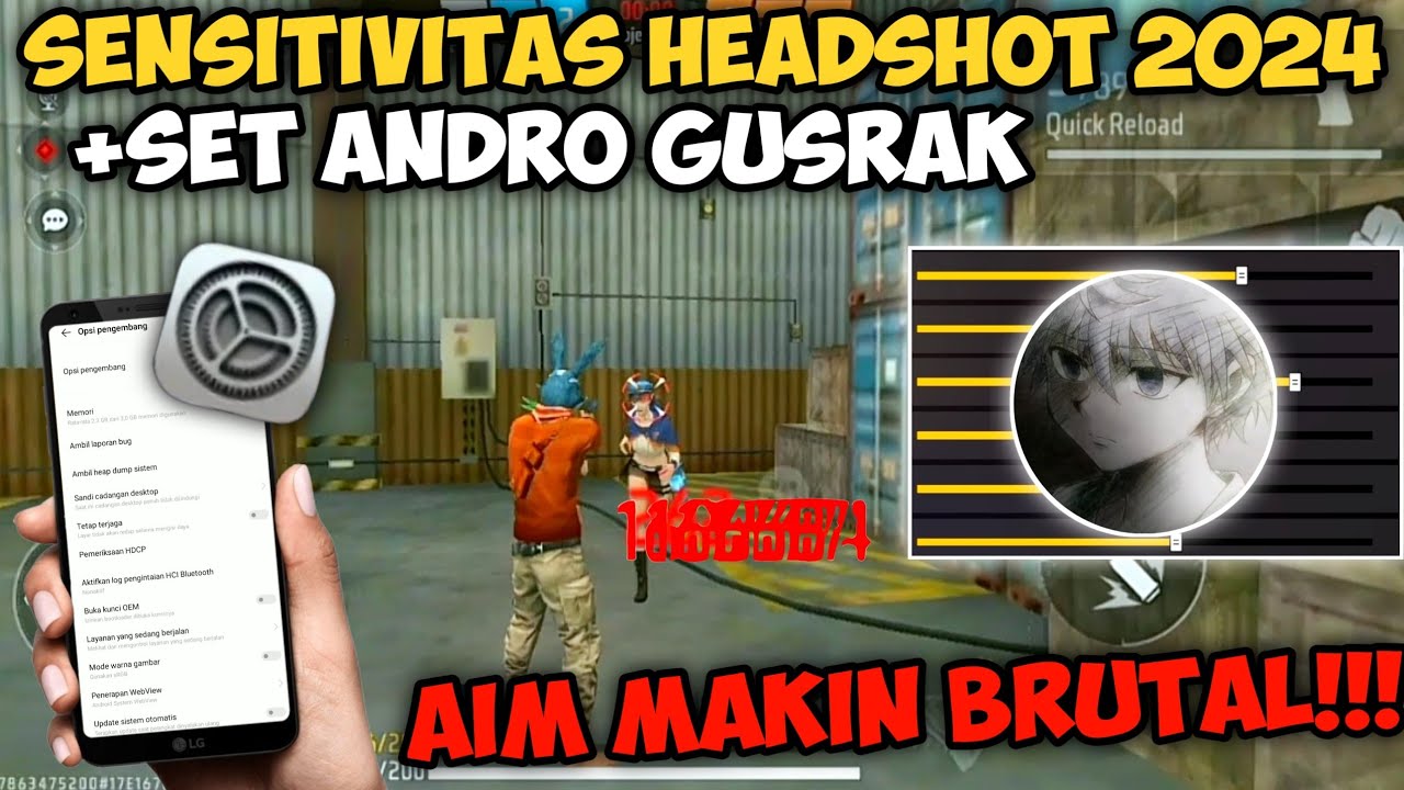 SETTINGS SENSI😱 GUSRAK 👽⚡SET ANDRO+SENSITIVITAS FF AUTO HEADSHOT 2024 TERBARU‼️AIM MAKIN BRUTAL ...