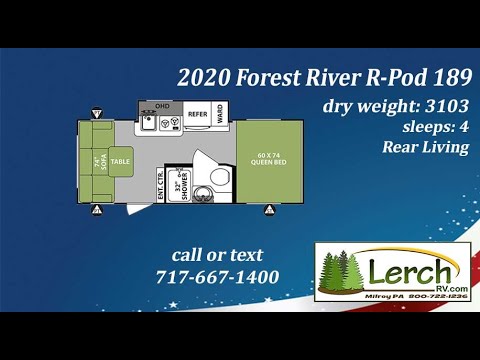 2020 Forest River R-Pod 189 for sale at Lerch RV PA RV Dealership - YouTube