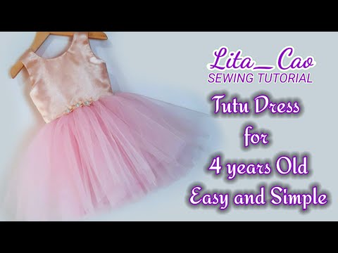( TUTORIAL ) TUTU DRESS FOR 4 YEARS OLD EASY AND SIMPLE