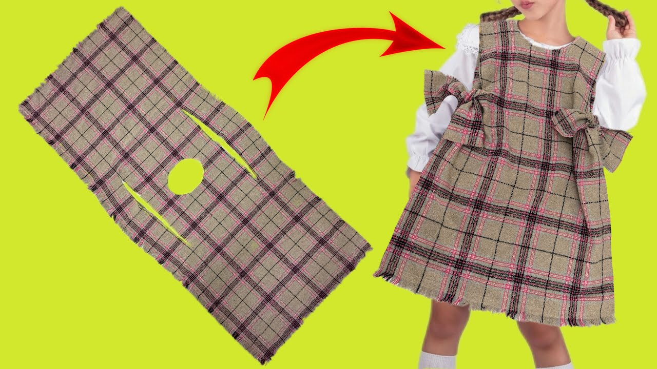 No sewing! Fastest way to cut a dress in 5 minutes for beginners! - YouTube