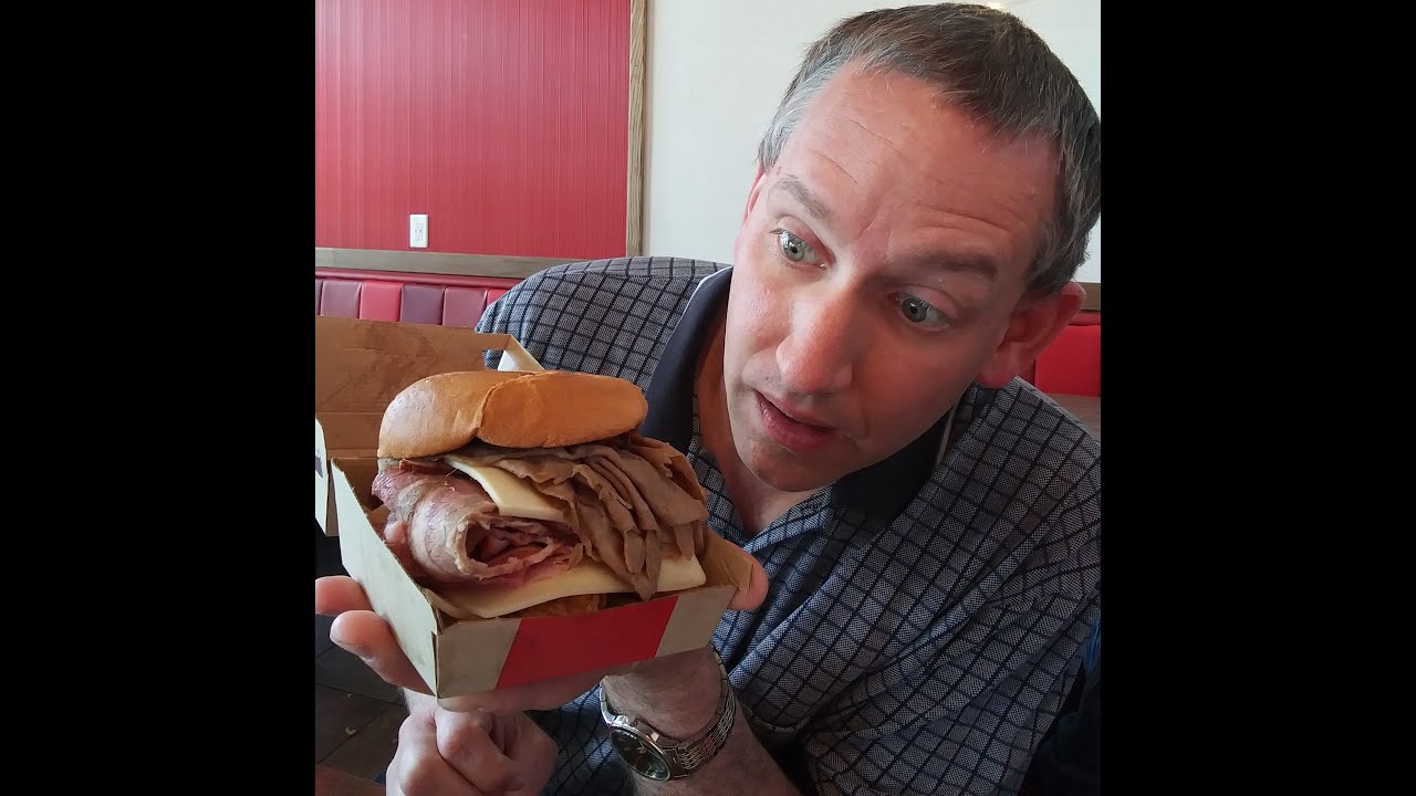 The Meat Mountain, The Mystery Menu Item at Arby's! This thing is huge ...