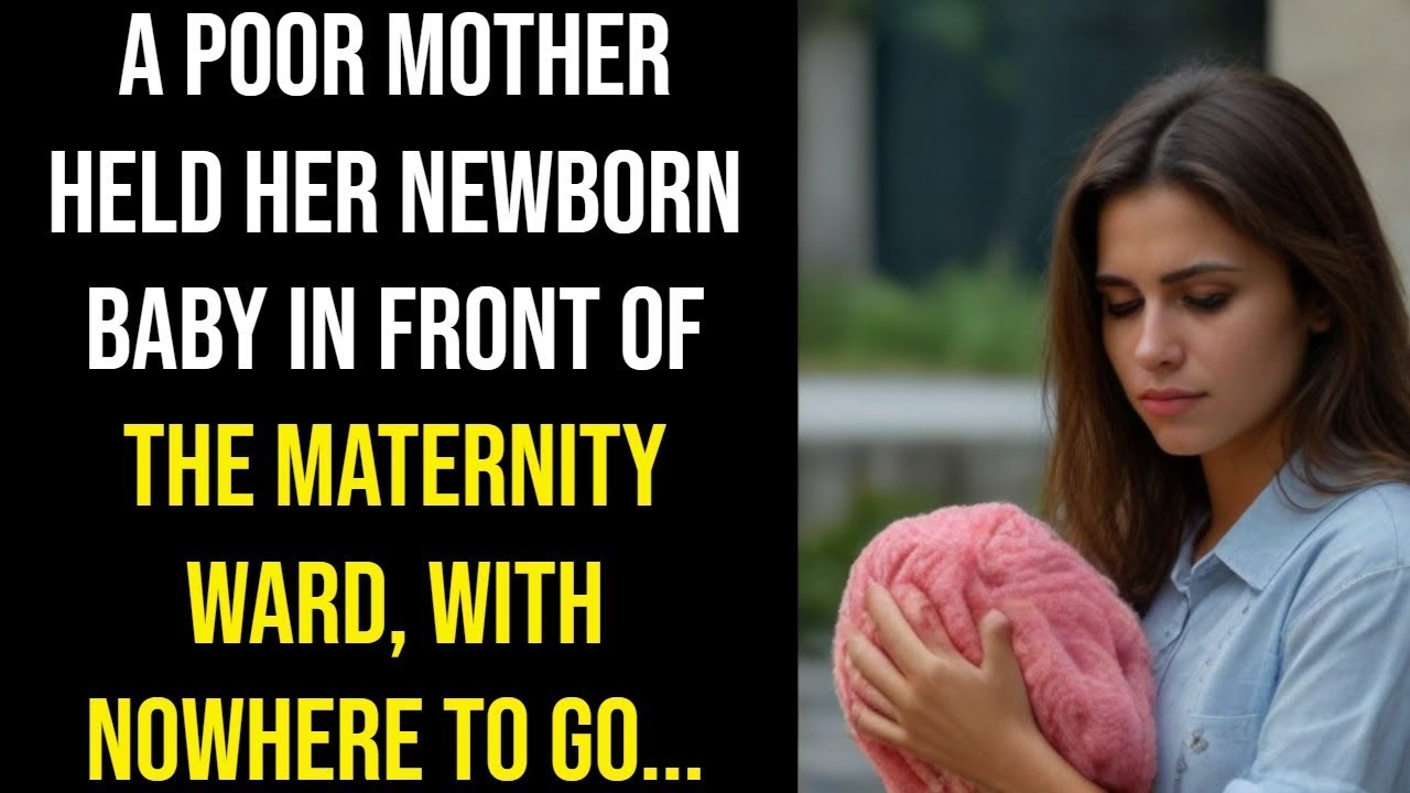 A POOR MOTHER HELD HER NEWBORN BABY IN FRONT OF THE MATERNITY WARD ...
