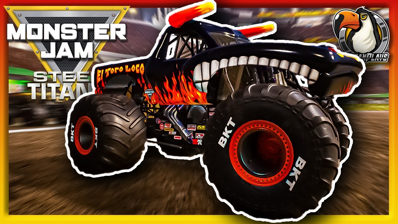 El Toro Loco Black Freestyle Racing and More! (Monster Jam Steel Titans ...
