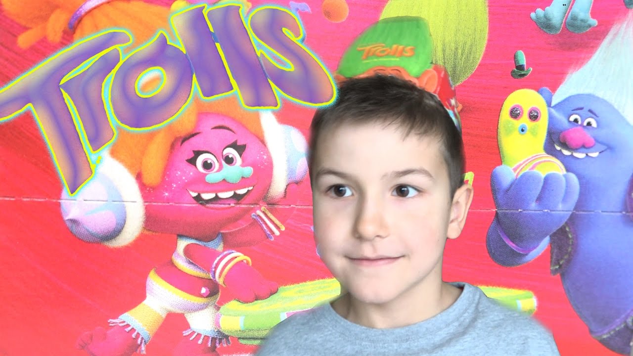 Happy Meal Trolls hat from box kids channel SanSanychTV Хеппи Мил ...