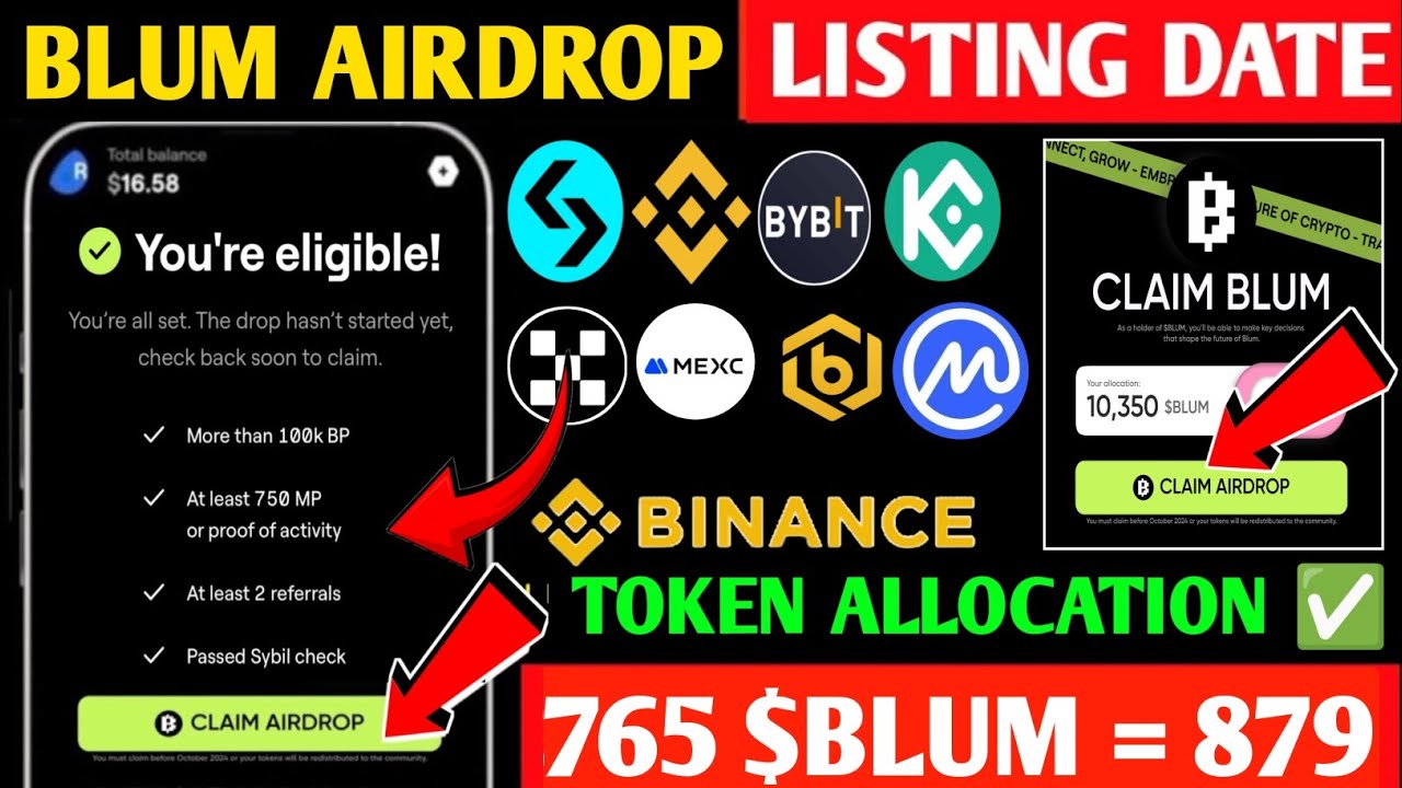 Blum Price $0.7 Prediction 🤑 Blum Airdrop Listing Date | Blum Token Allocation~Blum Allocation ...