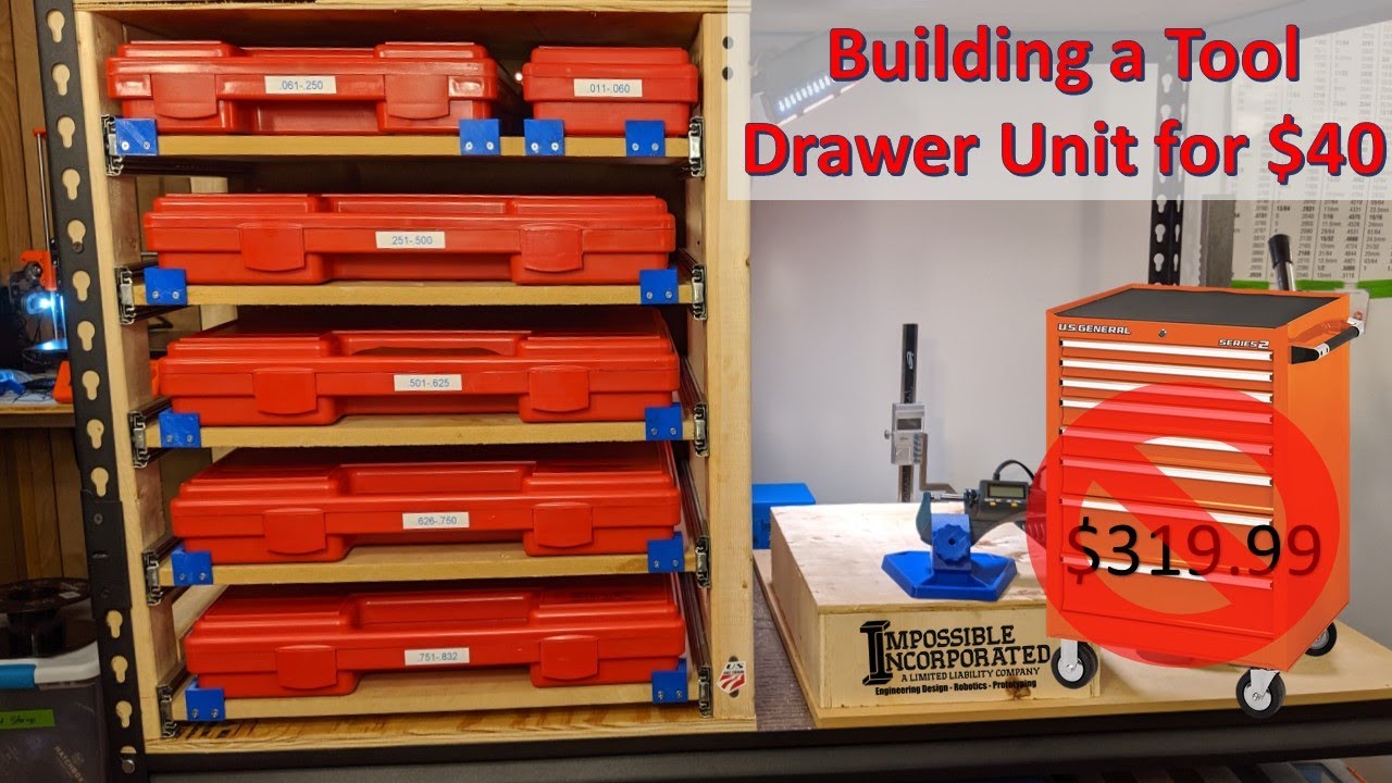 Building a Tool Drawer Unit for $40 to Store Gauge Pin Boxes - YouTube
