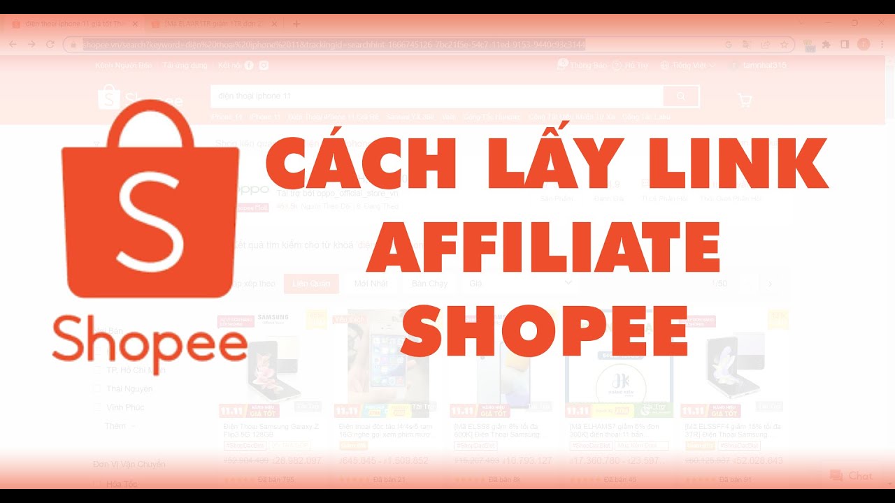 Hướng dẫn cách lấy link Affiliate tiếp thị liên kết trên Shopee đơn ...