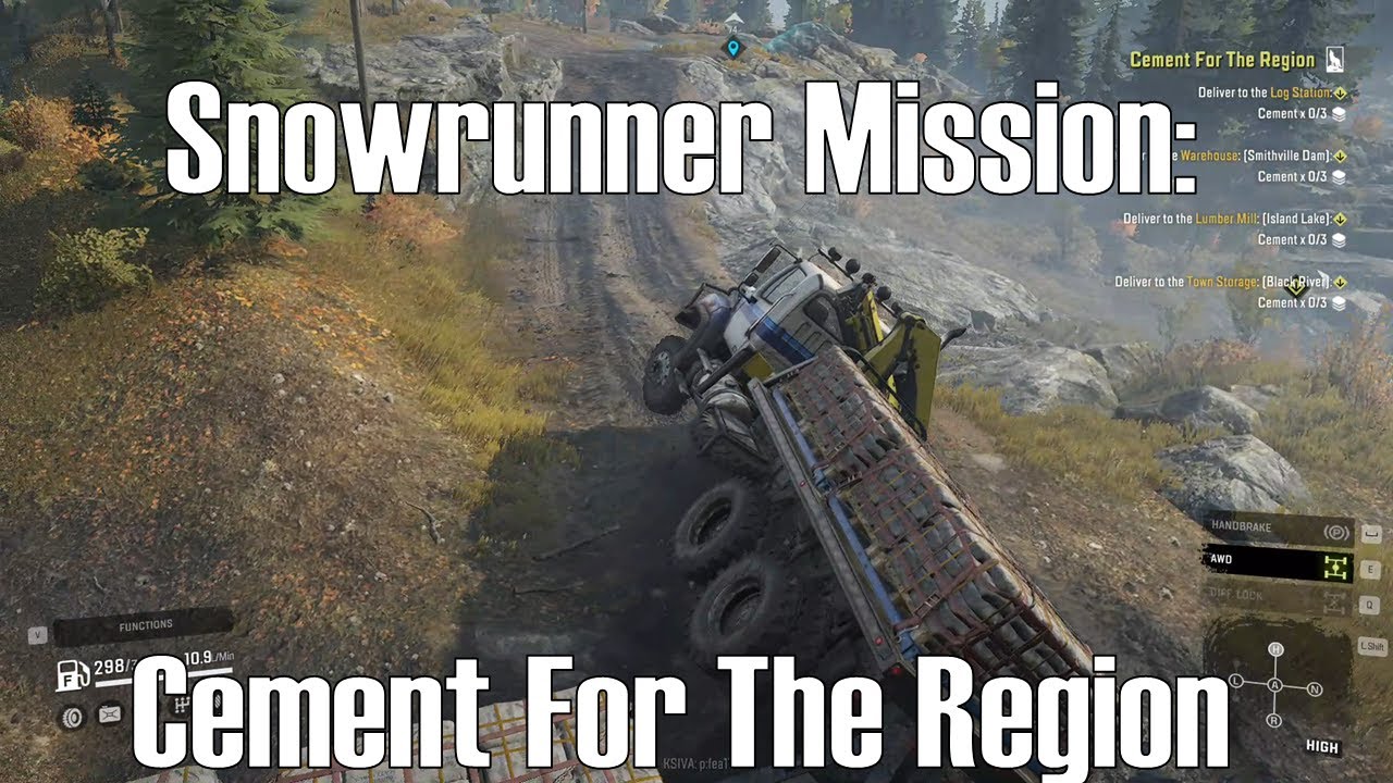 Snowrunner Mission: Cement for the Region - YouTube