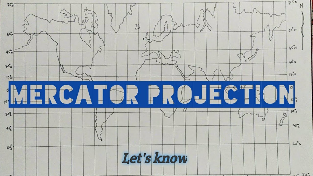 Mercator projection. Calculation and drawing step by step. - YouTube