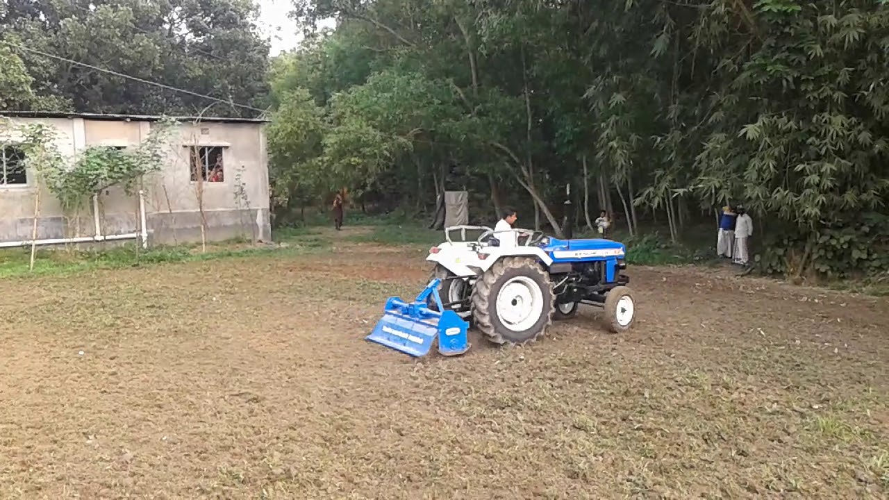 Tepu Rotavator (Single Speed Gear Box) With Hew holend Tractor.contact ...