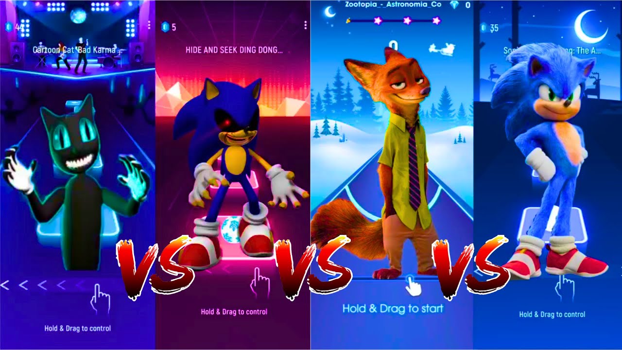 Cartoon Cat VS Sonic Exe VS Zootopia Fox VS Sonic / Top Music Games ...