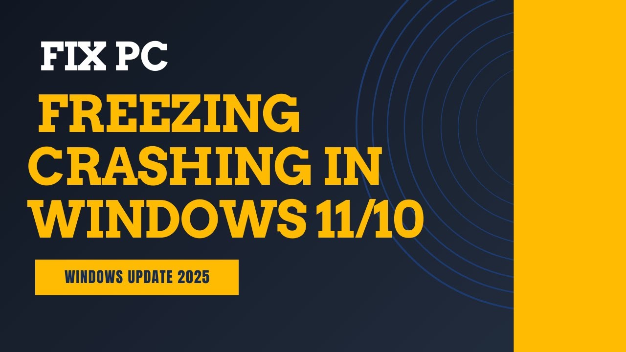 How To Fix PC Freezing Crashing in Windows 11/10 - YouTube