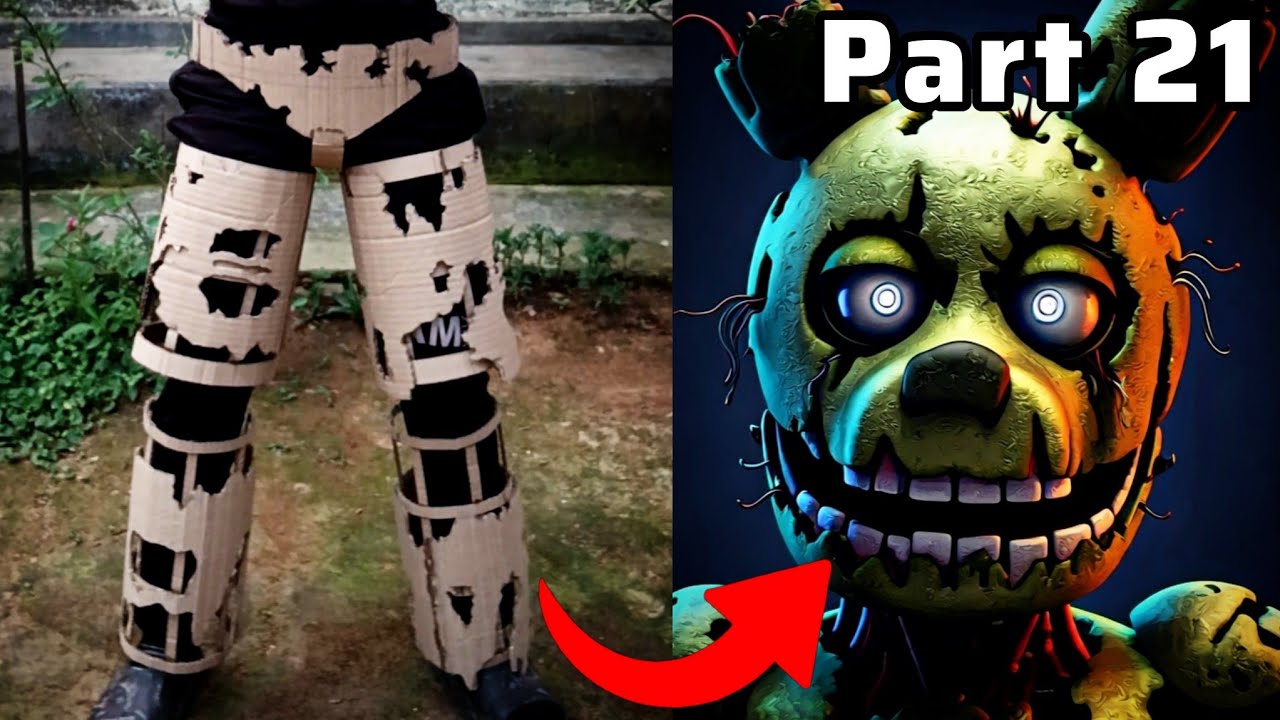 How To Make Springtrap Legs With Cardboard Part 21 - YouTube