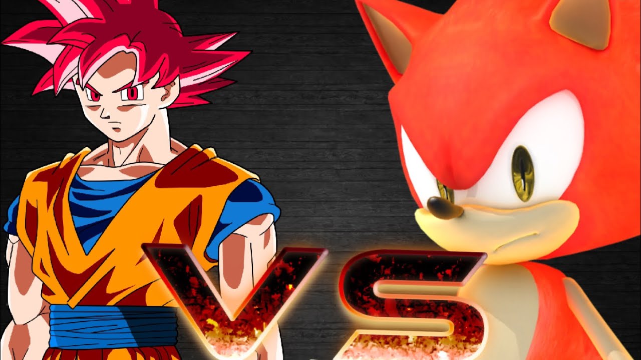 Goku Super Saiyan God Vs Sonic