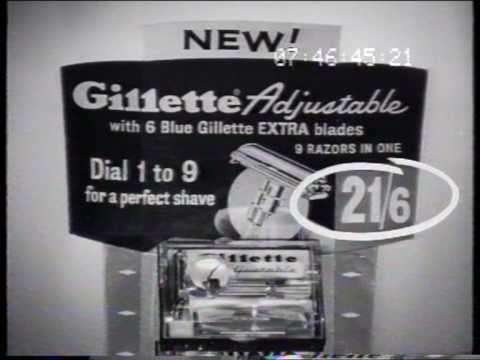 Gillette adjustable razor 'Car race' 1962 TV commercial - YouTube