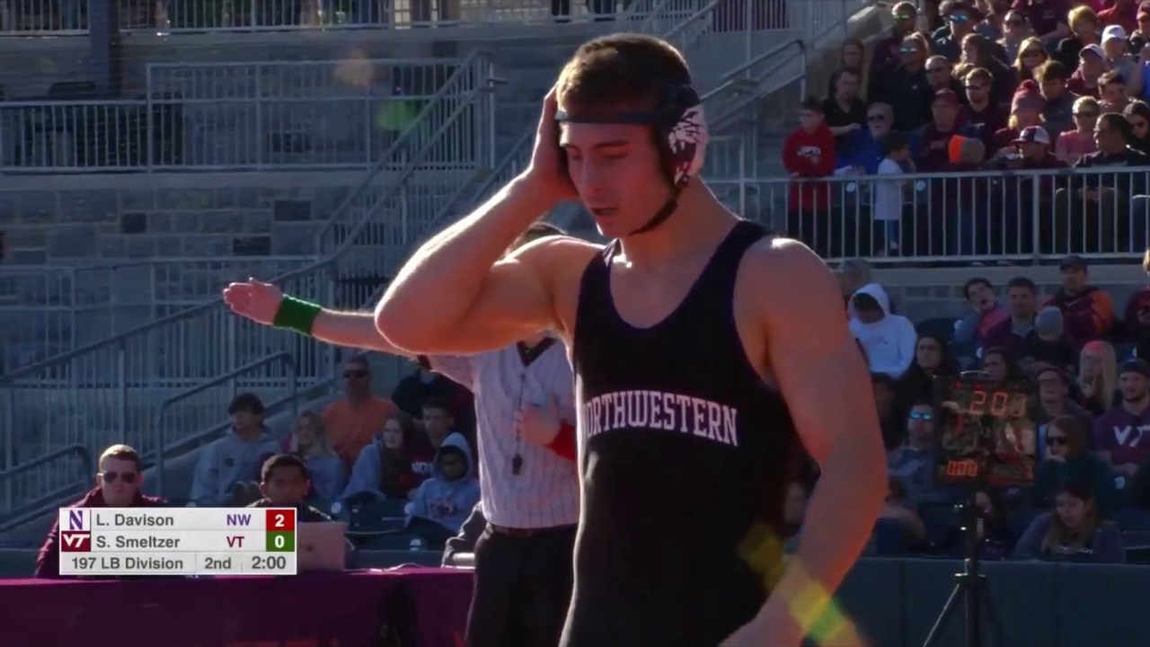 197lbs Lucas Davison (Northwestern) vs Stanley Smeltzer (Virginia Tech ...