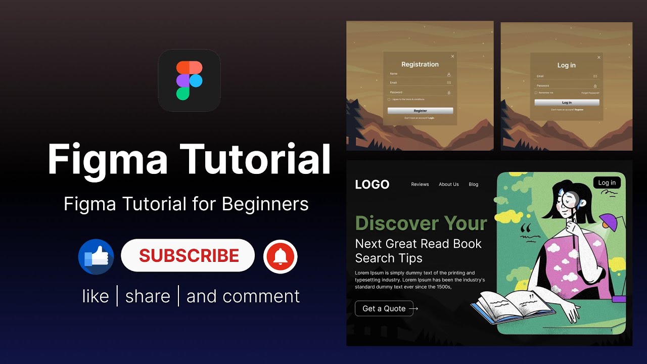 Figma Tutorial for Beginners: How to Create a Complete Website Banner: figma banner banaye kaise ...