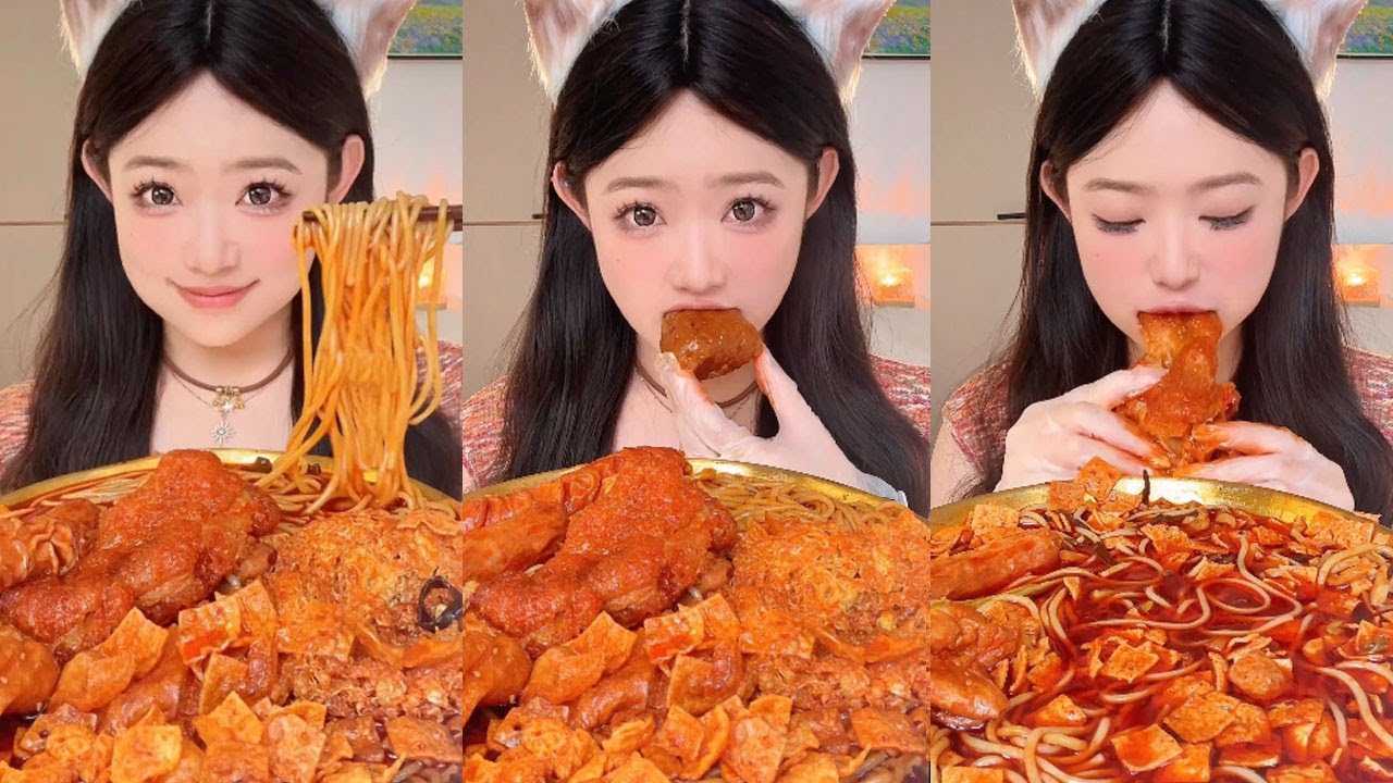 【糯糯米粒】Eating show："Luosifen Head" collection!#mukbang#eating#asmr - YouTube