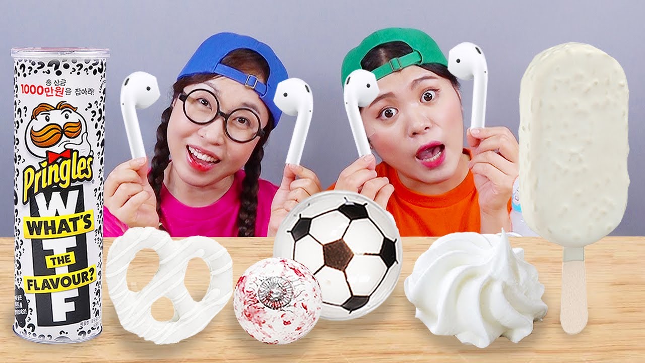 White Dessert Food Jelly Ice Cream Mukbang DONA - YouTube