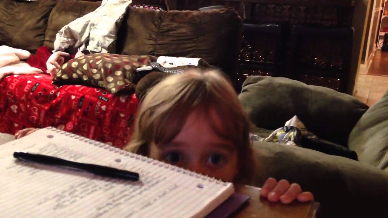 Guilty toddler denies eating chocolate donut - YouTube
