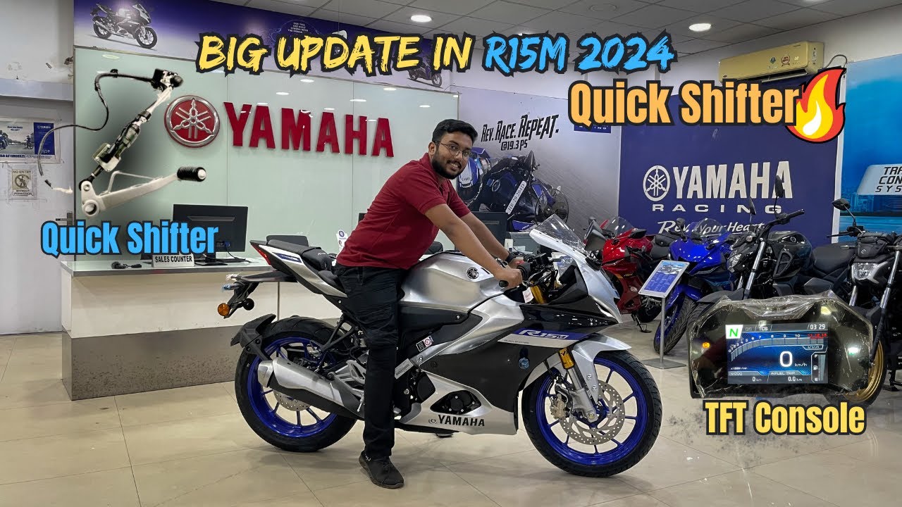 New 2024 Yamaha R15m Quick shifter Update🔥| TFT Console | All feature ...