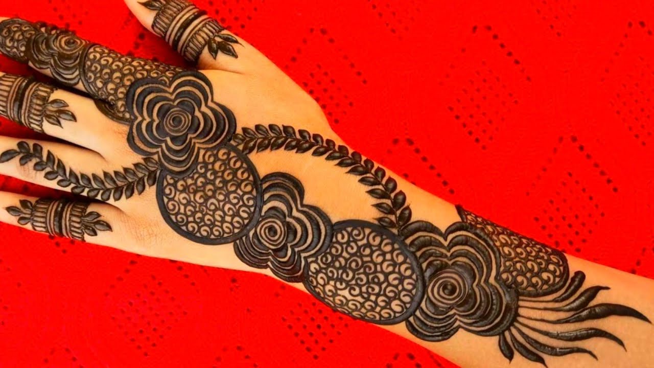 Stylish Flower Arabic Mehndi Design|Simple Mehndi For Back Hand| Arabic ...