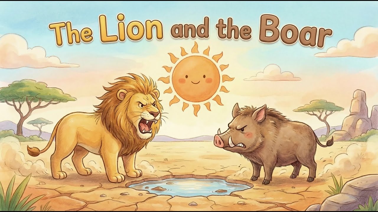 Reading Report｜The Lion and the Boar｜Bilingual Story｜StoryTime Kids ...