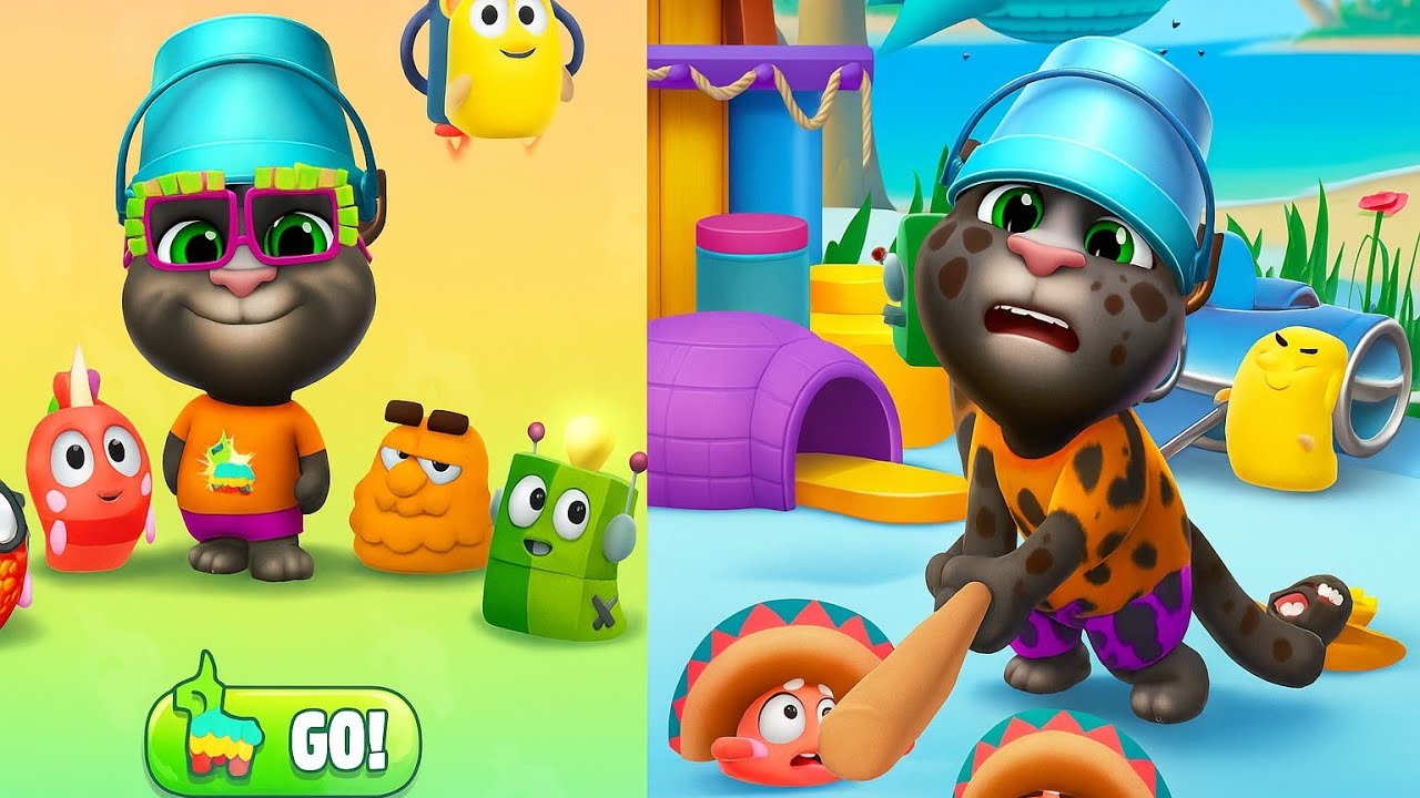 Talking Tom’s Funny Bucket Challenge 😂, Funniest Talking Tom Reactions ...