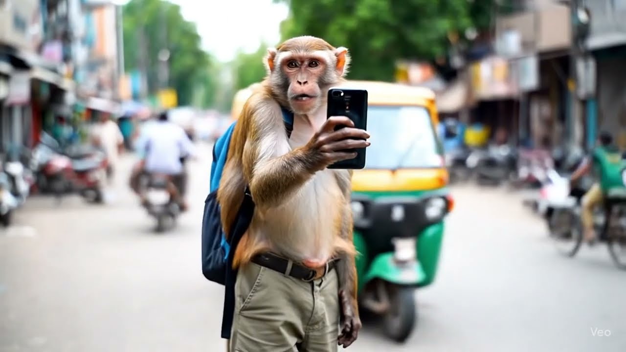 Monkey Travels by Indian Railways for the First Time! | Ai monkey vlog ...