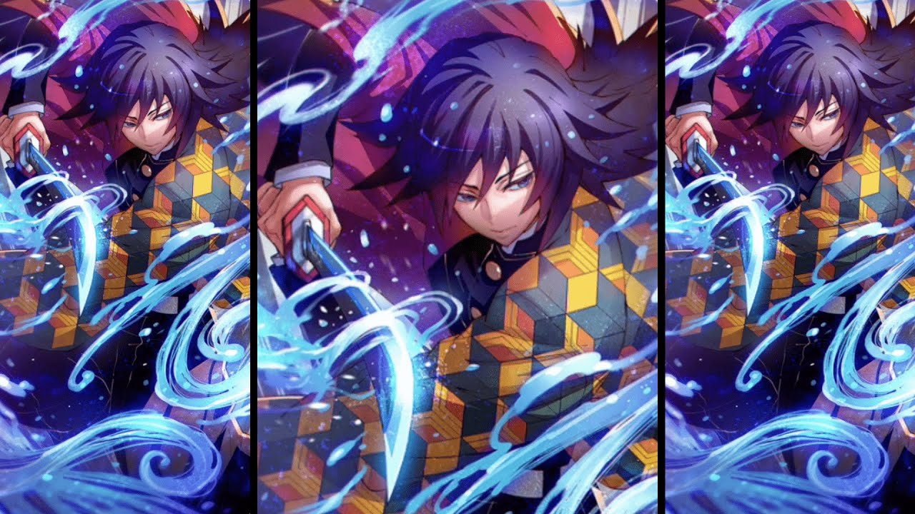 Anime coloring.DEMON CUTTING BLADE.Giyu Tomioka. - YouTube