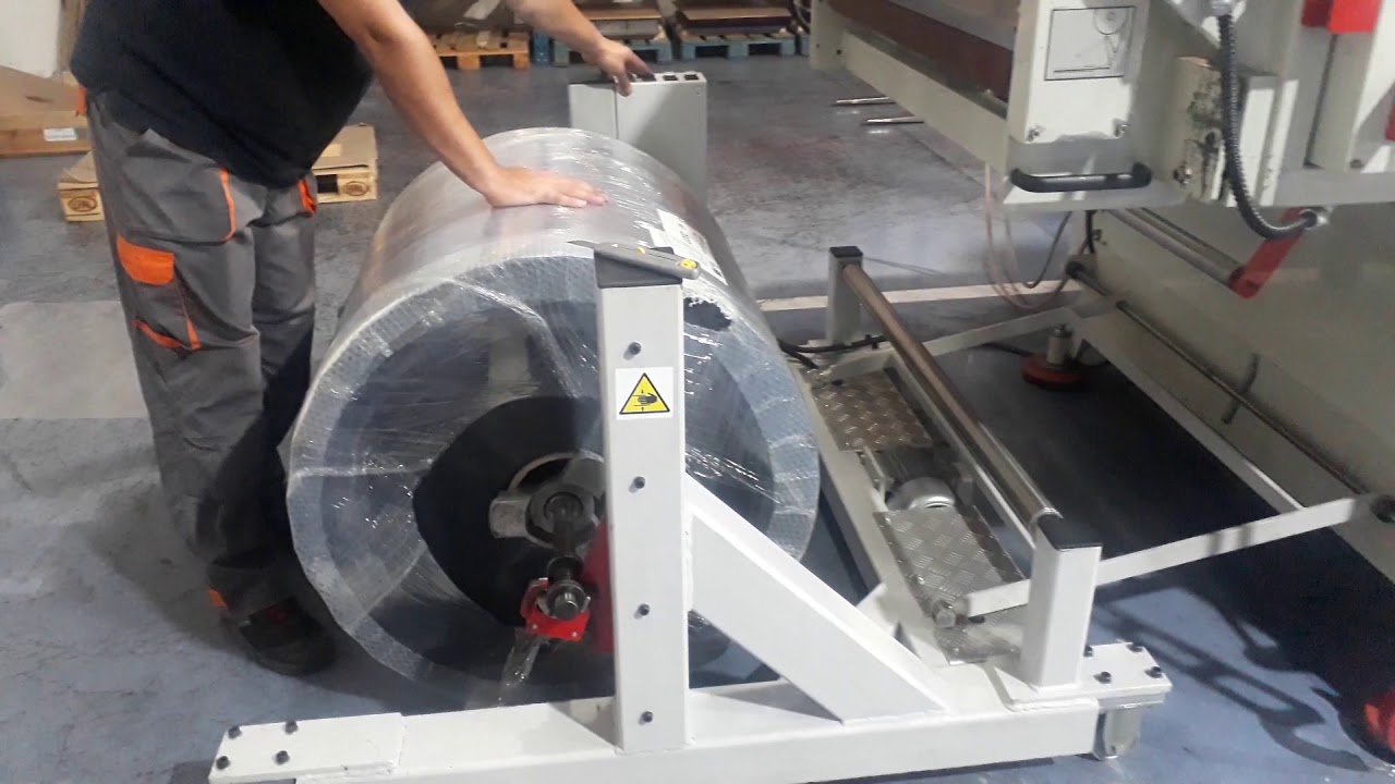 Roll holder for GN Machines (dia 1100mm and 1,2 ton ) - YouTube