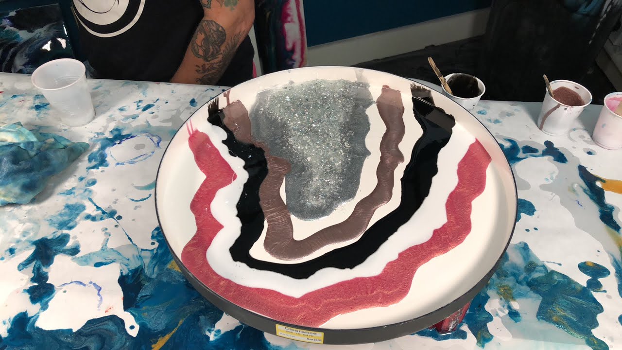 Rose gold Geode tray part 1.5 - YouTube