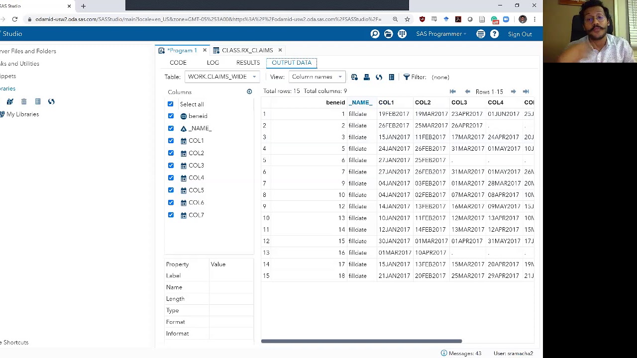 Sas Bootcamp 3 7 Transpose Procedure Youtube