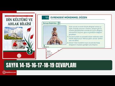 5. Sınıf Din Kültürü Kitabı Sayfa 14-15-16-17-18-19 Cevapları | 2026 | MEB Yayınları