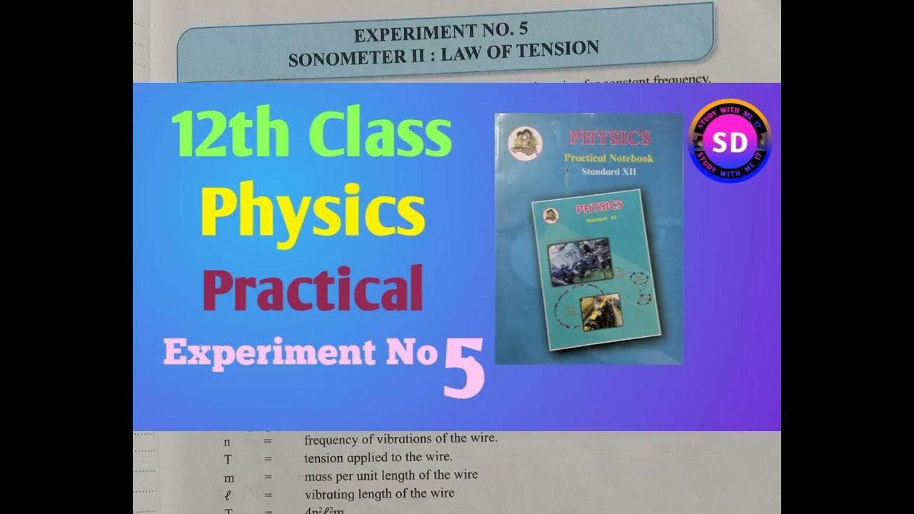 SONOMETER I:LAW OF TENTION;12th Class physics practical Experiment No 5 - YouTube